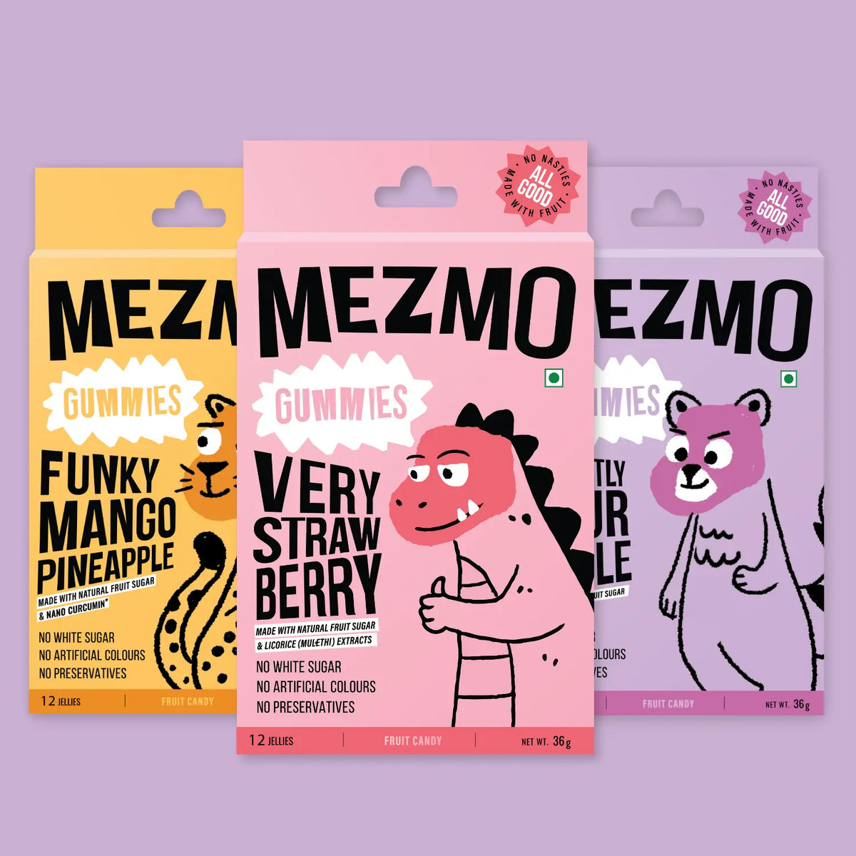 Funky Jellies (Box of 3) | Healthy Candy | Made With Real Fruit | Mezmo ...