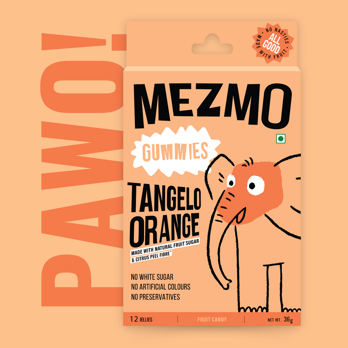 Tangelo Orange Fruit Candy (3 boxes of 12 Soft Candies) | Mezmo Candy