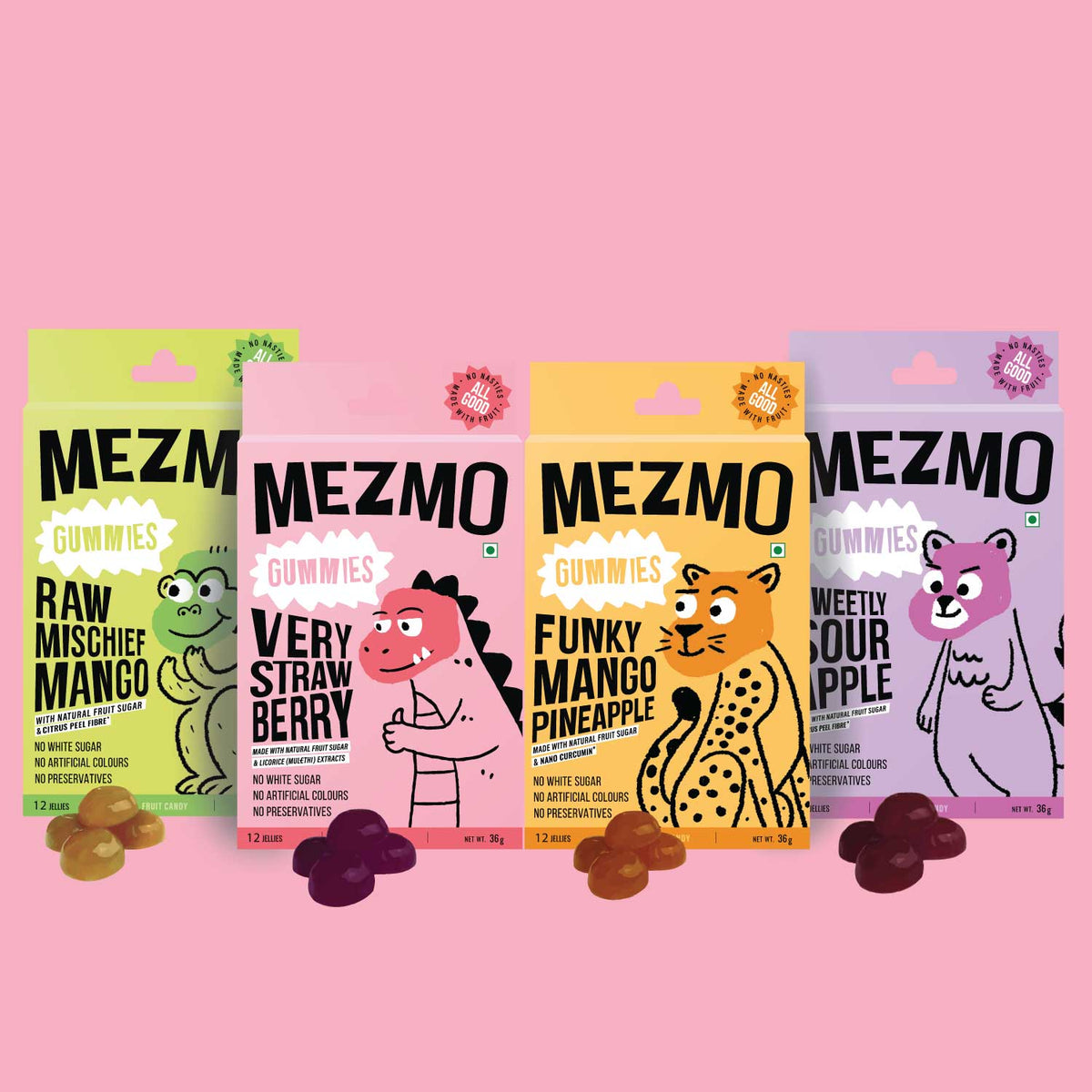 Very Funky Fruit Candy Box (4 Boxes Of Soft Candies) | Mezmo Candy